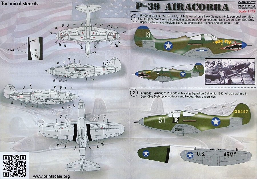 MODELIMEX Online Shop | 1/72 P-39 Airacobra (wet decals) | your ...