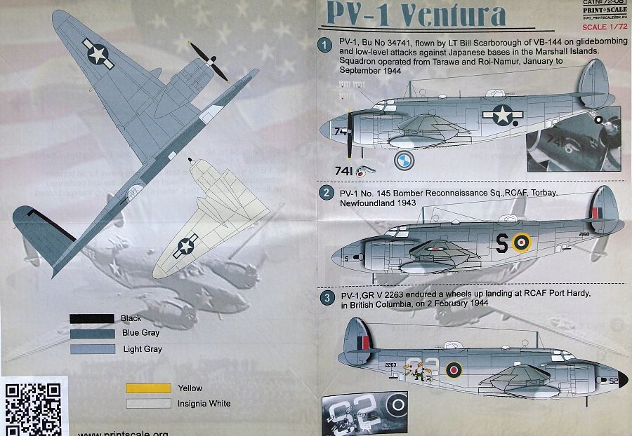 MODELIMEX Online Shop | 1/72 PV-1 Ventura (wet decals) | your favourite ...