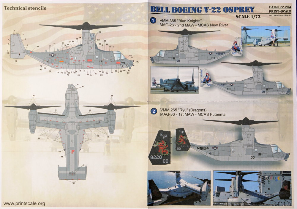 MODELIMEX Online Shop | 1/72 Bell Boeing V-22 Osprey (wet decals ...