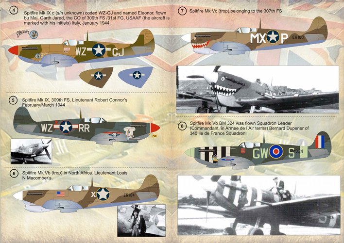 MODELIMEX Online Shop | 1/72 American Spitfire Aces of WWII (wet decals ...