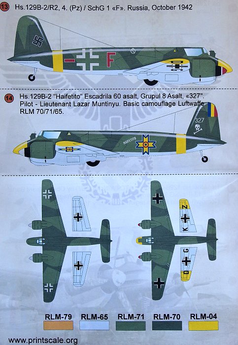 MODELIMEX Online Shop | 1/72 Henschel Hs 129 (wet decals) | your ...