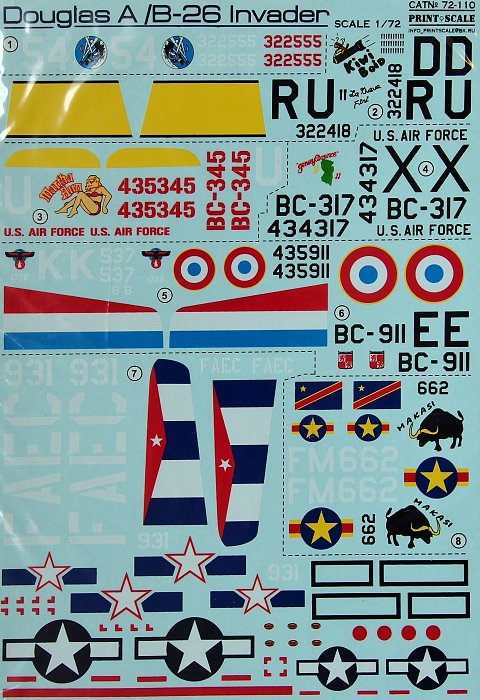 MODELIMEX Online Shop | 1/72 Douglas A/B-26 Invader (wet decals) | your ...