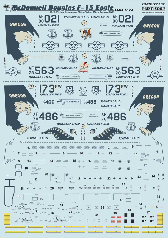 MODELIMEX Online Shop | 1/72 McDonnell Douglas F-15 Eagle (wet decals ...