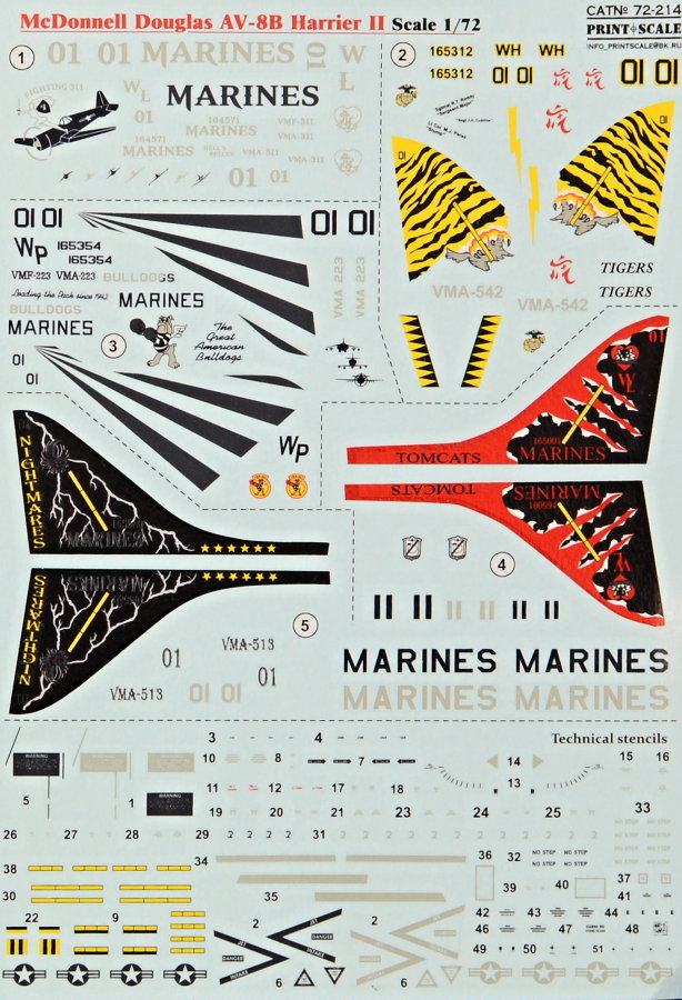 MODELIMEX Online Shop | 1/72 Douglas AV-8B Harrier II (wet decals ...