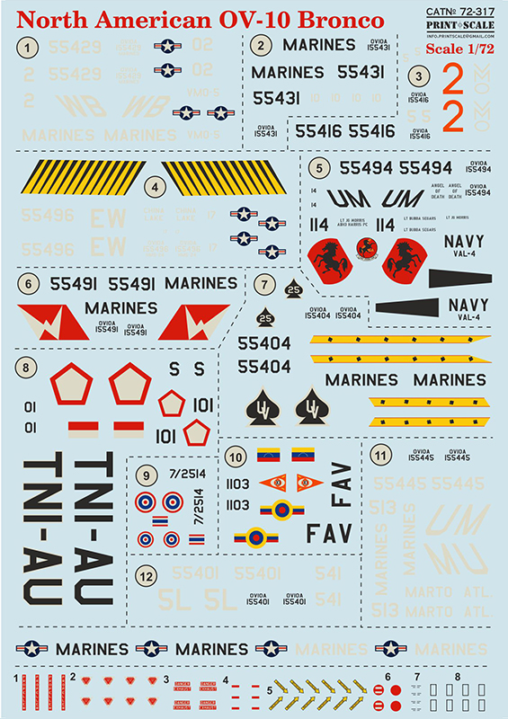 MODELIMEX Online Shop | 1/72 North American OV-10 Bronco (wet decals ...