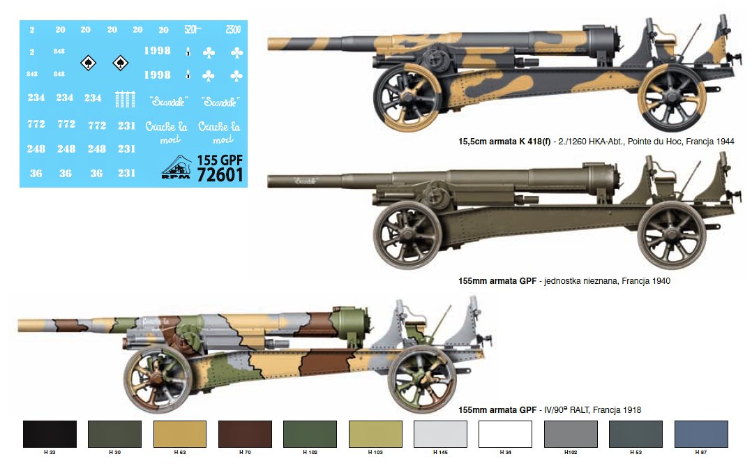 MODELIMEX Online Shop | 1/72 GPF field gun 155mm-K418(f) (Normandia ...