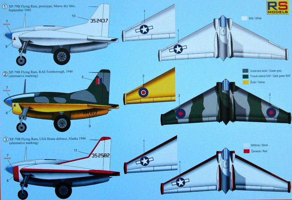 MODELIMEX Online Shop | 1/72 XP-79B Flying Ram (3x camo) | your ...