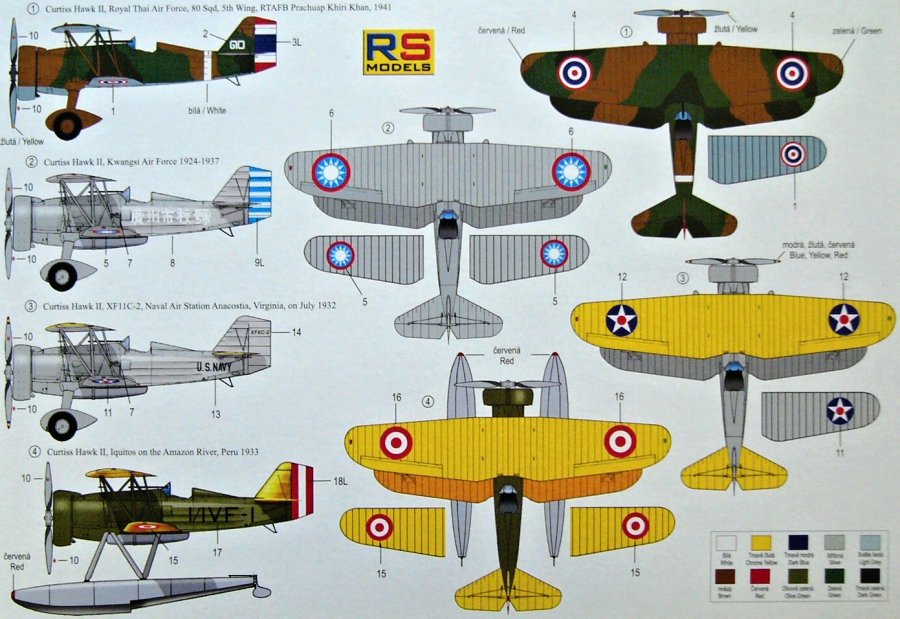 MODELIMEX Online Shop | 1/72 Curtiss Hawk II (Thailand,China,Peru,USN ...