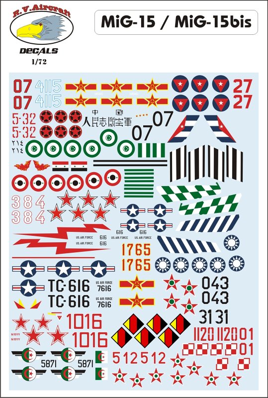MODELIMEX Online Shop | 1/72 Decals MiG-15/MiG-15bis (19x camo) | your ...