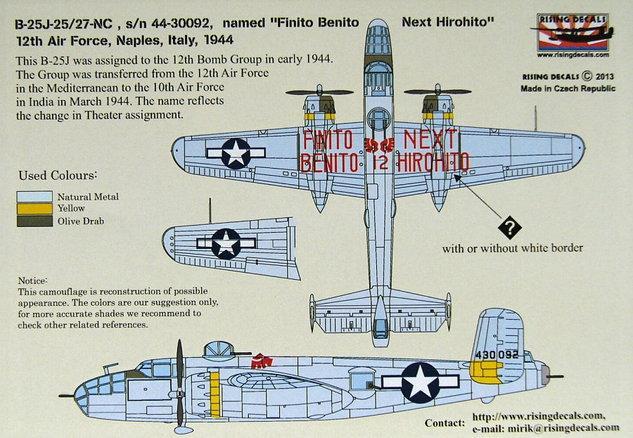MODELIMEX Online Shop | 1/72 B-25J Finito Benito (12th AF, Italy 1944 ...