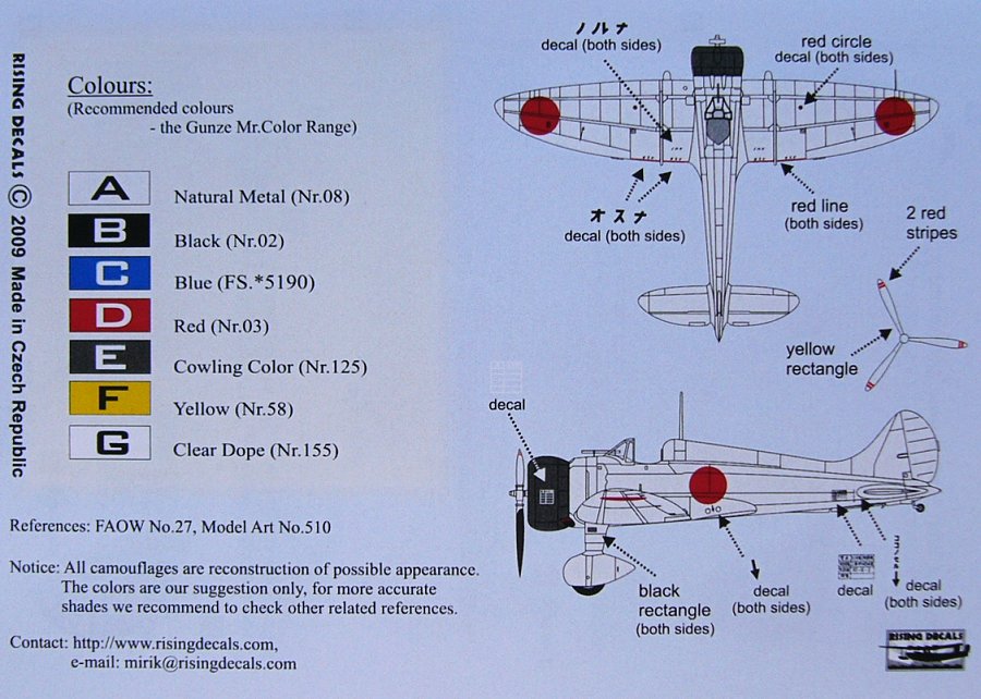 MODELIMEX Online Shop | 1/72 Decals A5M4 Claude (3x camo) | your ...