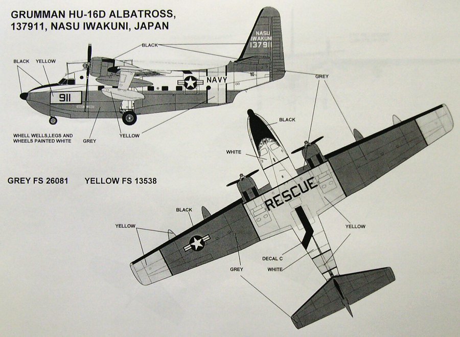 MODELIMEX Online Shop | 1/48 Grumman HU-16D Albatross (decals US NAVY ...