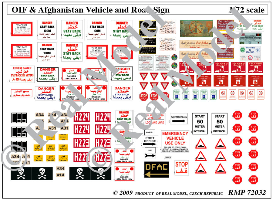 MODELIMEX Online Shop | Acc. OIF & Afghanistan Vehicle and Road Signs ...
