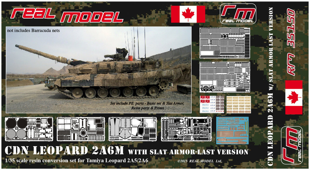 MODELIMEX Online Shop | 1/35 CDN Leopard 2A6M w/ slat armor Conv.set ...