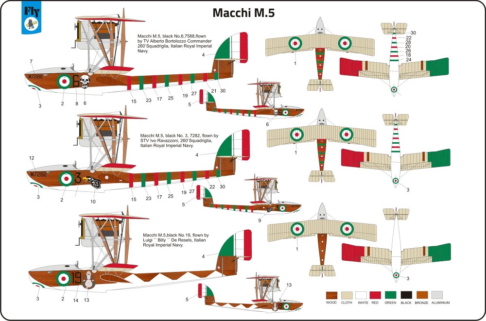 MODELIMEX Online Shop | 1/48 Macchi M.5 Italian Flying Boat (3x camo ...