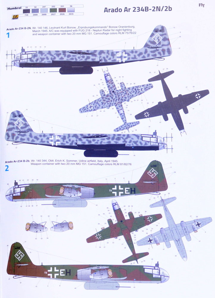 MODELIMEX Online Shop | 1/32 Arado Ar 234 B-2/B-2N German Night Fighter ...