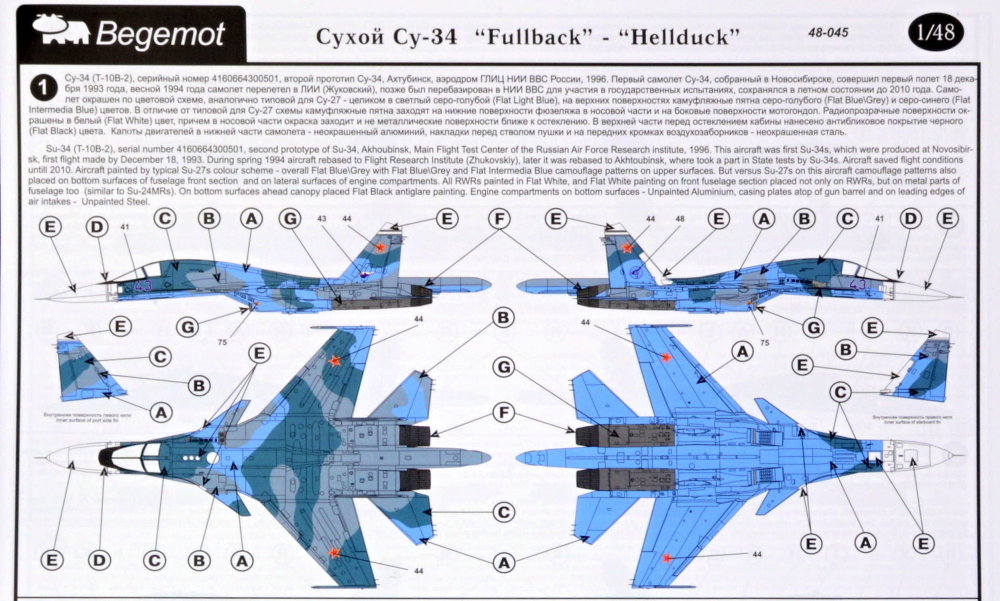 MODELIMEX Online Shop | 1/48 Sukhoi Su-34 'Fullback'-'Hellduck' (6 ...