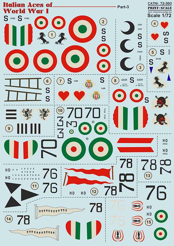 MODELIMEX Online Shop | 1/72 Italian Aces of WWII Pt.3 (wet decals ...