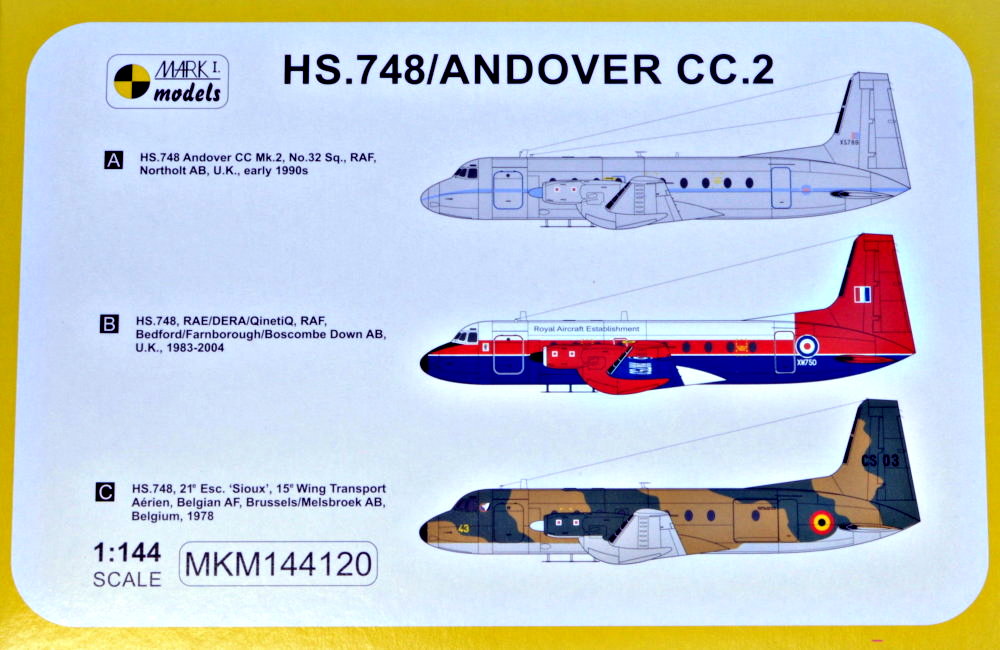 MODELIMEX Online Shop | 1/144 HS.748/ANDOVER CC.2 British&Belgian ...