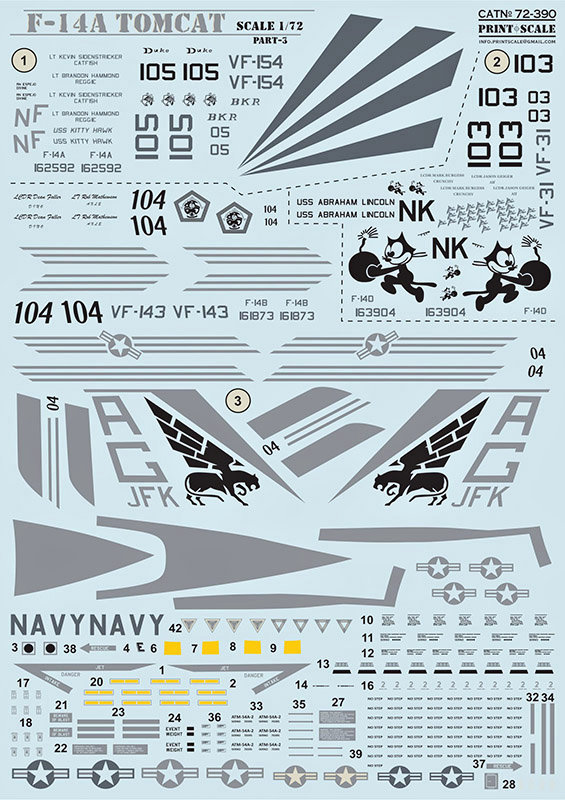 MODELIMEX Online Shop | 1/72 F-14A Tomcat Part 3 (wet decals) | your ...