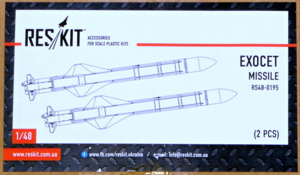 MODELIMEX Online Shop | 1/48 Exocet missile - 2 pcs. (KIN,KITTYH,AIRF ...