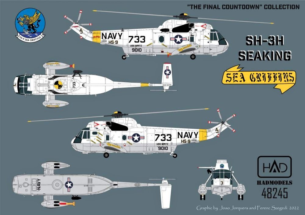 MODELIMEX Online Shop | 1/48 Decal SH-3H SEAKING HS-9 'Sea Griffins ...