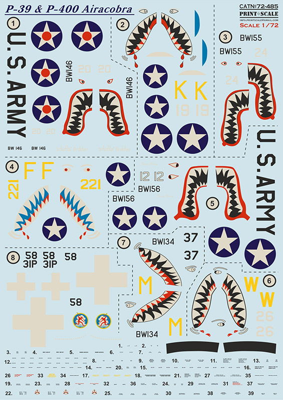 MODELIMEX Online Shop | 1/72 Bell P-39 Airacobra (wet decal) | your ...