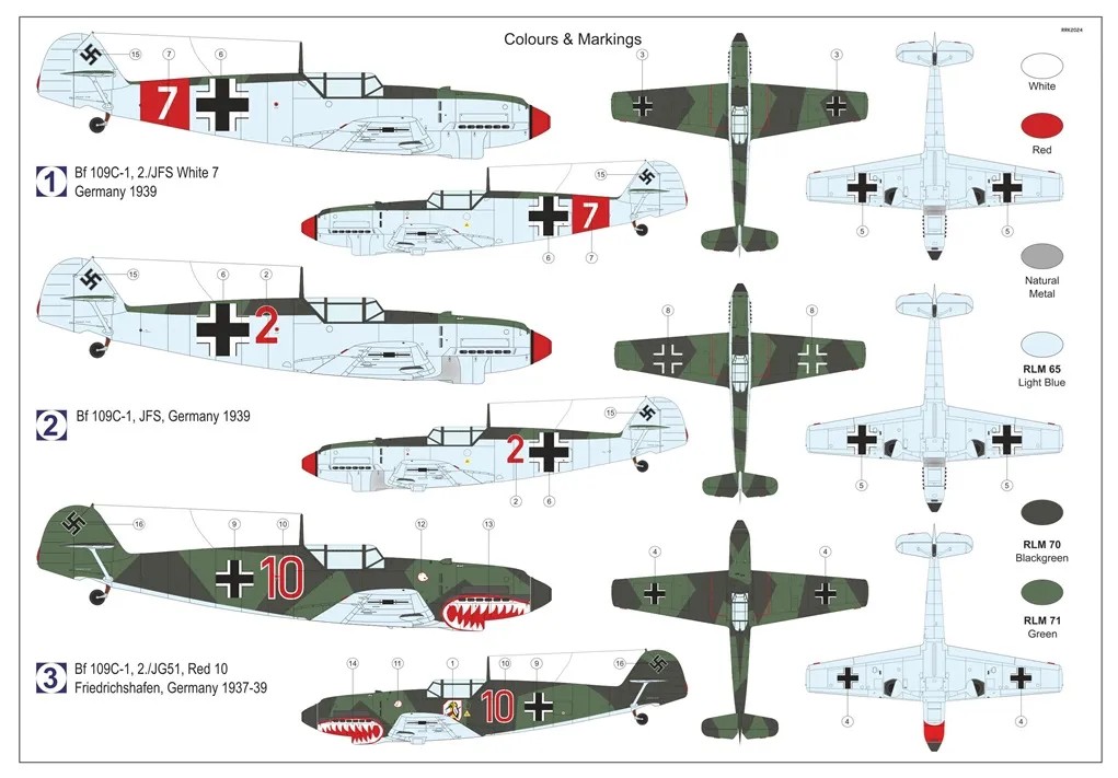 MODELIMEX Online Shop | 1/72 Messerschmitt Bf 109C 'Caesar' (3x camo ...