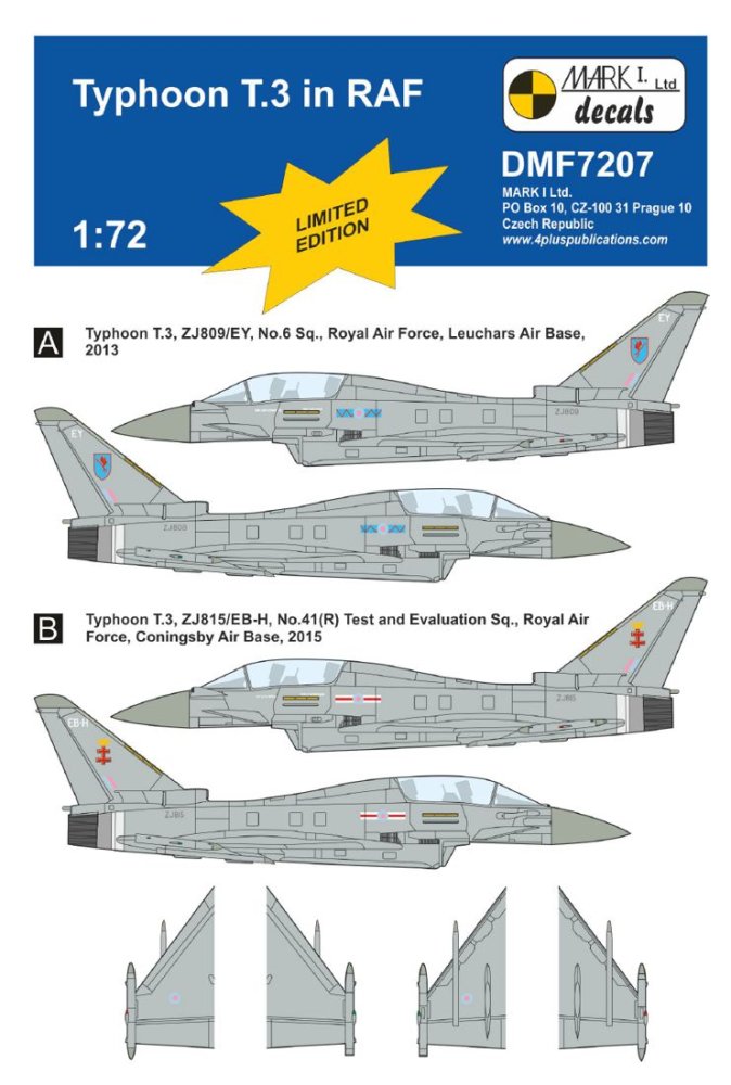 MODELIMEX Online Shop | 1/72 Decals Typhoon T.3 in RAF | your favourite ...