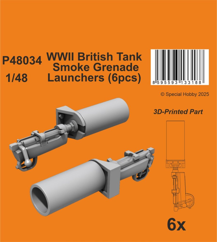 MODELIMEX Online Shop | 1/48 British Tank Smoke Grenade Launchers WWII ...