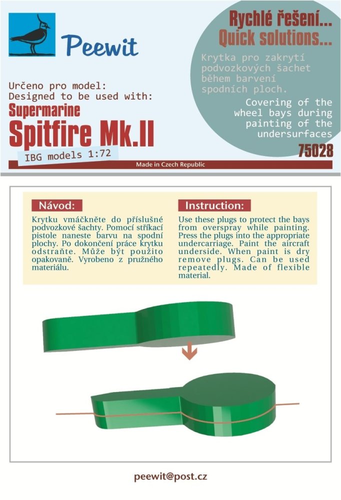 MODELIMEX Online Shop | 1/72 Wheel bay cover for Spitfire Mk.II (IBG ...