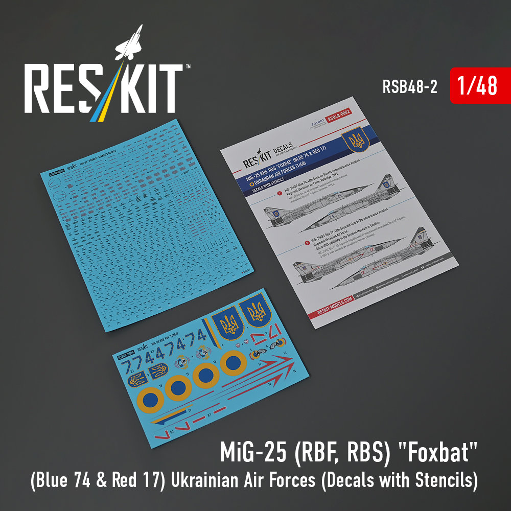MODELIMEX Online Shop | 1/48 MiG-25 RBF/RBS (Blue 74&Red 17) Ukrainian ...